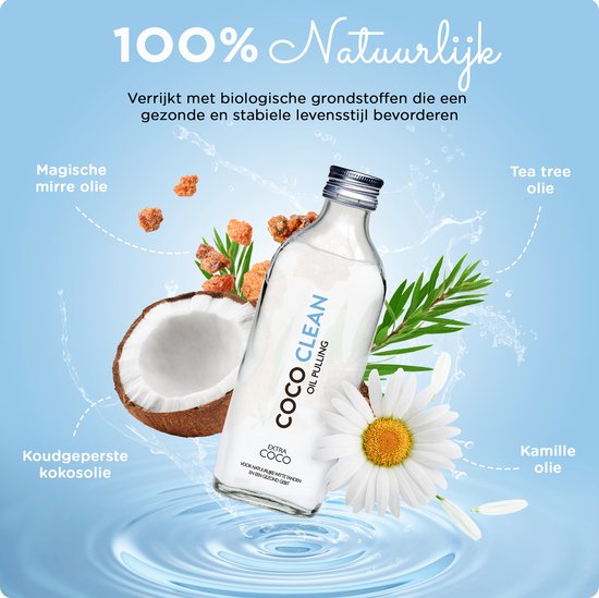 Coco Clean Oil Pulling - Mondspoeling met kokosolie - Wittere tanden - 200ml | bol