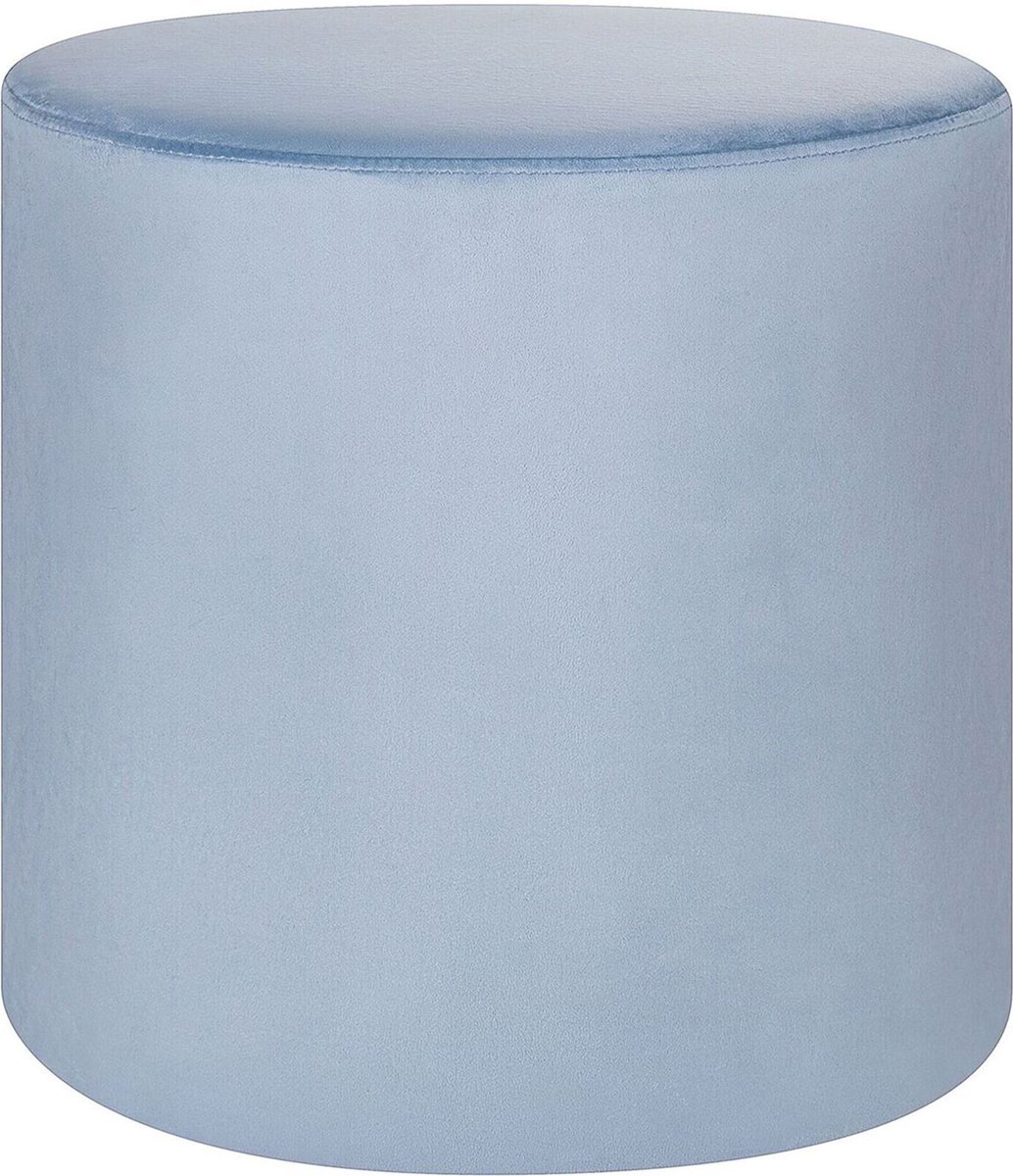 LOVETT - Poef - Blauw - Fluweel | bol
