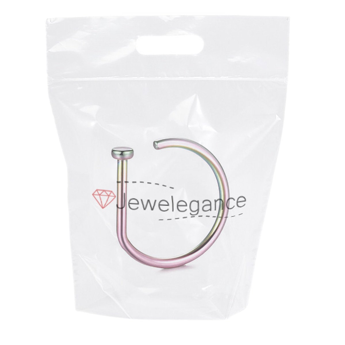 fake neuspiercing regenboog - nep piercing - fake septum - nep neusring ...