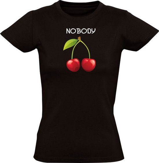 Nobody kers - nobody cares Dames T-shirt - eten - fruit - werk - school ...