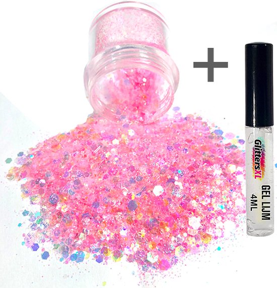 GlittersXL - Chunky Glitters (Roze) [Volume 8g - Festival Jewels ...
