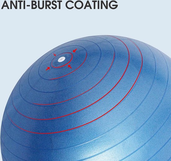 Nivia Anti Burst Fitness Gym Ball With Footpump ( Blue, Size - 65cm ...