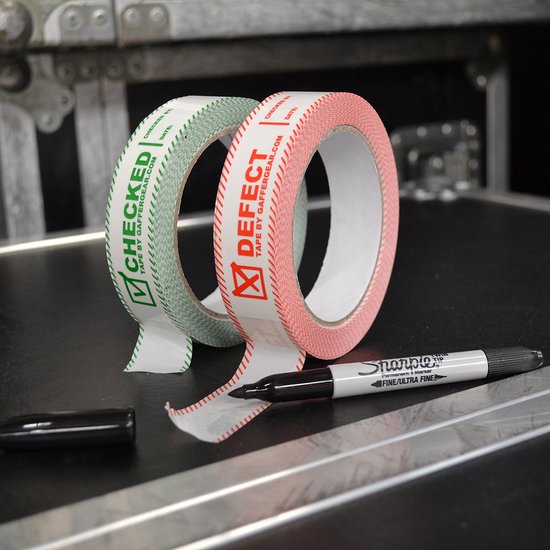 Gaffergear Checked tape 25mm x 66m - doos 72 rollen | bol.com