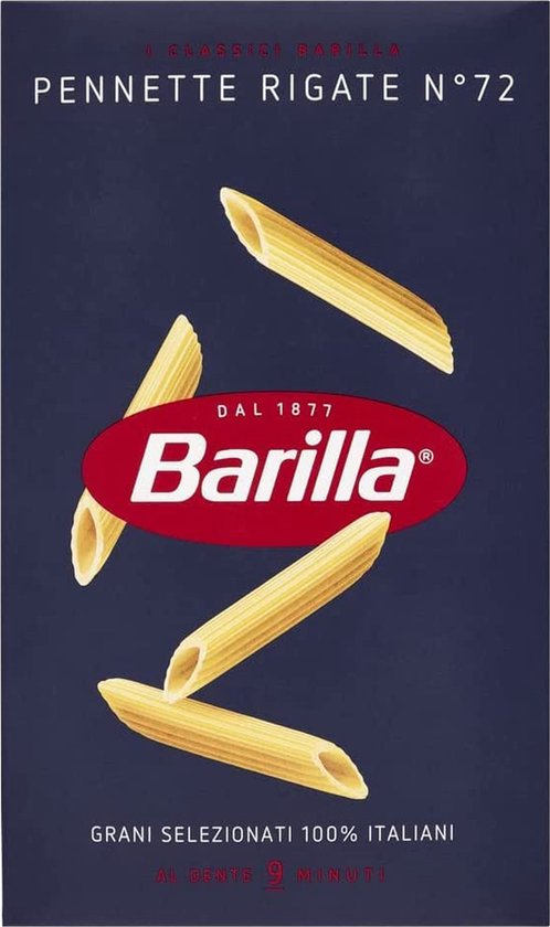 BARILLA Penne Rigate - Italiaanse tubepasta, penne pasta 500g | bol.com