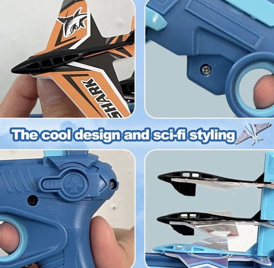 Fabs World vliegtuig launcher met 6 vliegtuigjes | bol