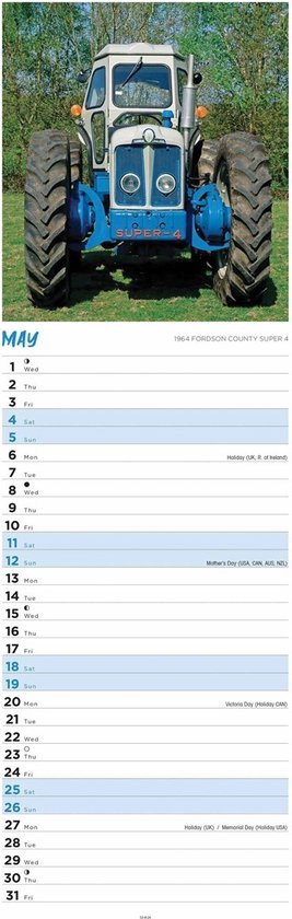 Tractors Kalender 2024 Slimline | bol