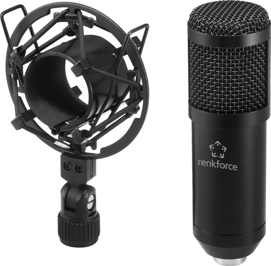 Renkforce RF-MIC-510 USB-microfoon USB Incl. koffer, Incl. shockmount ...
