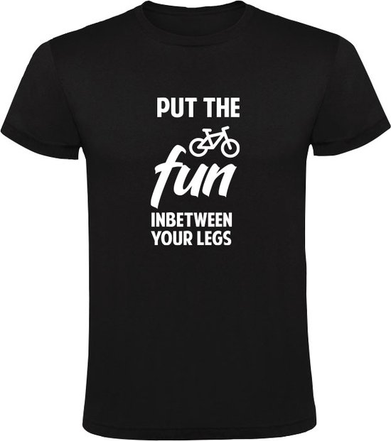 Put the fun inbetween your legs Heren T-shirt - fietsen - wielrennen ...