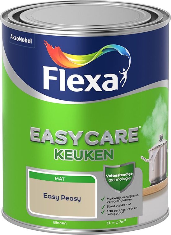 Flexa - Easycare Keuken Muurverf - Easy Peasy - Mengverf - 1 L | bol