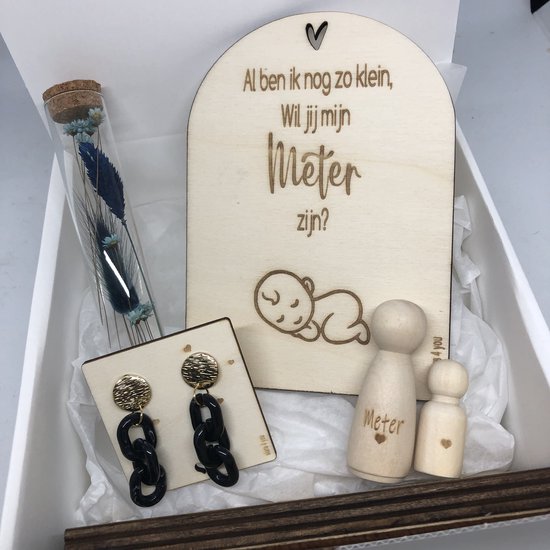 Geschenkbox Wil jij mijn METER zijn? | blauw | neefje | houten ...