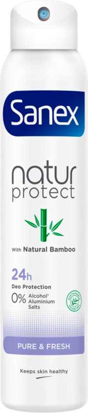 Sanex Deodorant Spray Natur Protect Bamboo Pure & Fresh - 3 x 200 ml ...