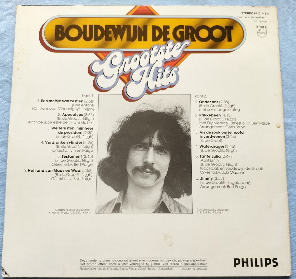 Boudewijn De Groot – Grootste Hits (1978) LP, Boudewijn de Groot ...