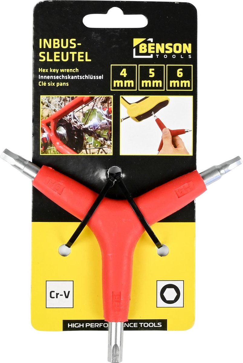 Benson Inbus Sleutel 3 Weg 4 / 5 / 6 mm | bol