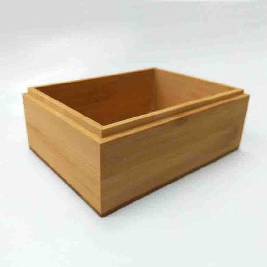 Bamboe Houten Opbergdoos Met Deksel Combinatie Natuurlijke Hemel En ...