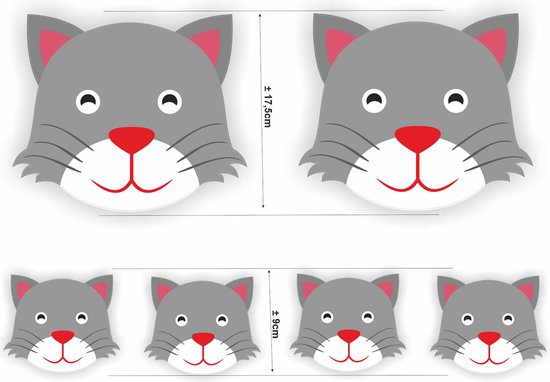 Bakfietsstickers Poesjes set 6 stickers | bol