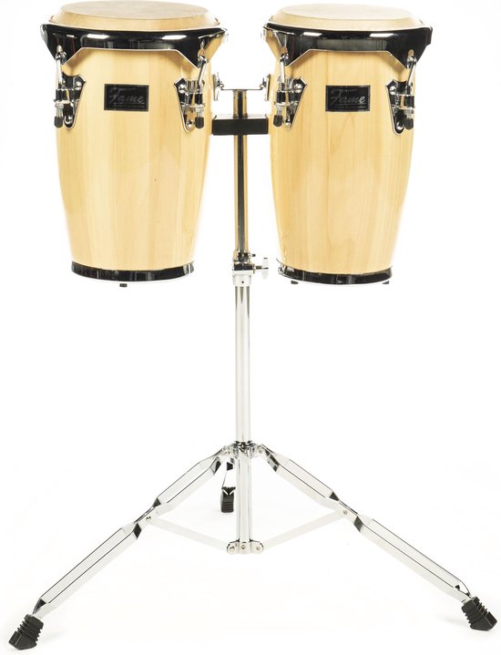 Fame Junior Conga Set 8"+ 9", Natural, incl. stand - Conga | bol