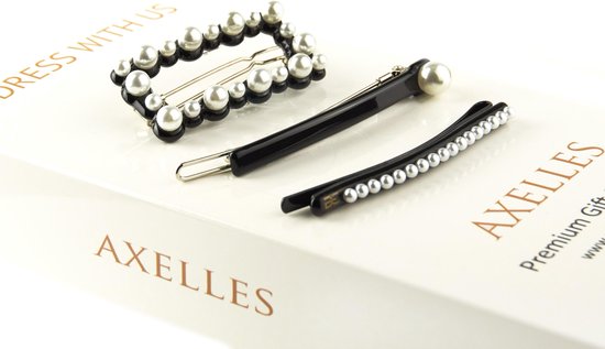 Haarspelden met parels 3-set in- geschenkdoos, zwart. | bol.com