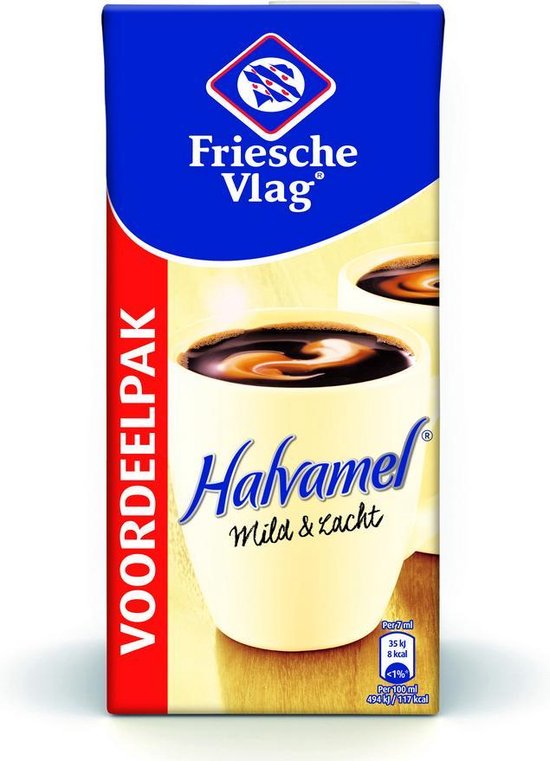 Friesche Vlag Halvamel pak - 6 x 930 ml | bol