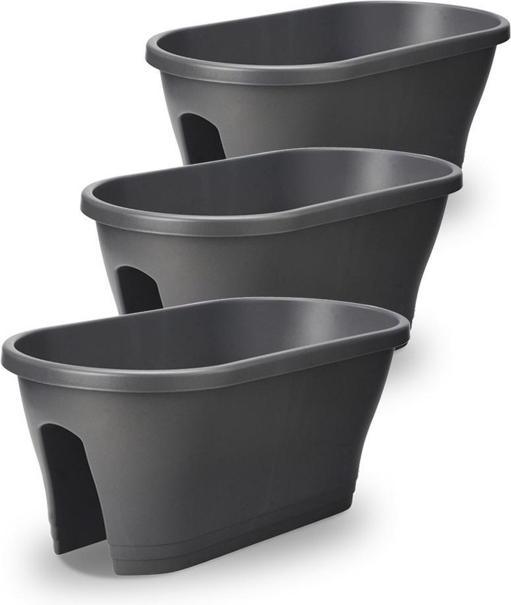 ELHO CORSICA Flower Bridge Jardinières de balcon de 58 cm de long - 3 ...