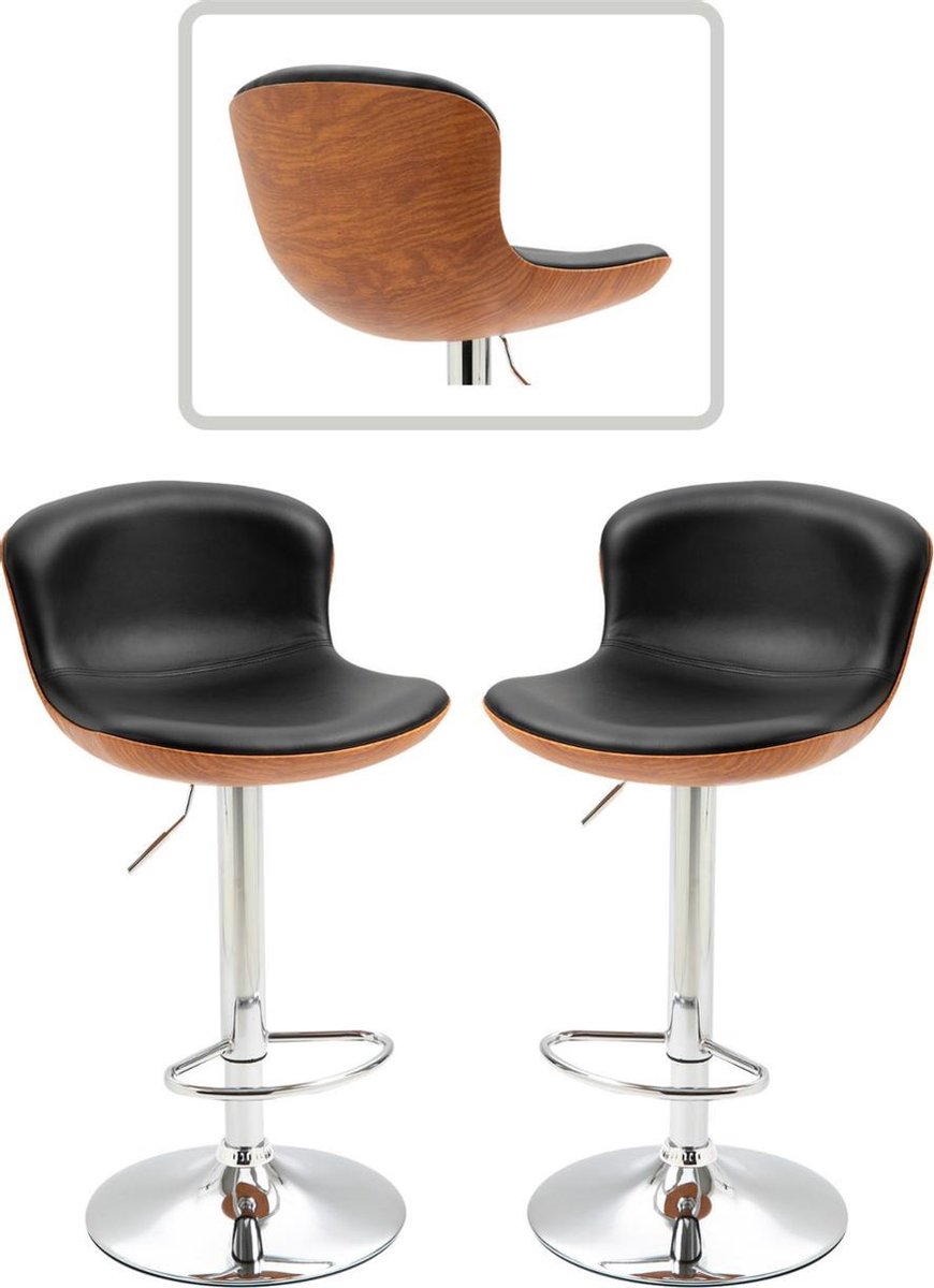 Barkrukken set van 2 - Barkrukken met rugleuning - Barkruk - Modern ...