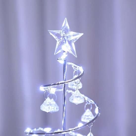 OP=OP Schitterend Kerstboompje met led verlichting (zilver) | bol