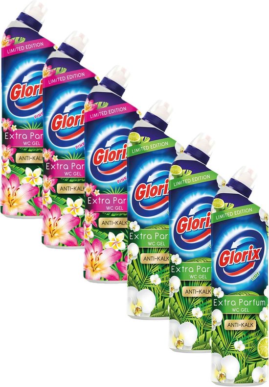 Glorix limited edition lime 3 x750ml en Pink Flower 3 x750ml - anti ...