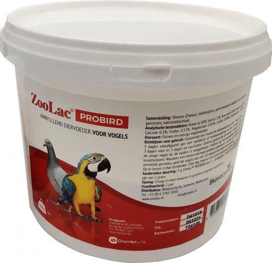 Zoolac PROBIRD 1kg - - Aanvullend diervoeder, voor gebruik bij diverse ...