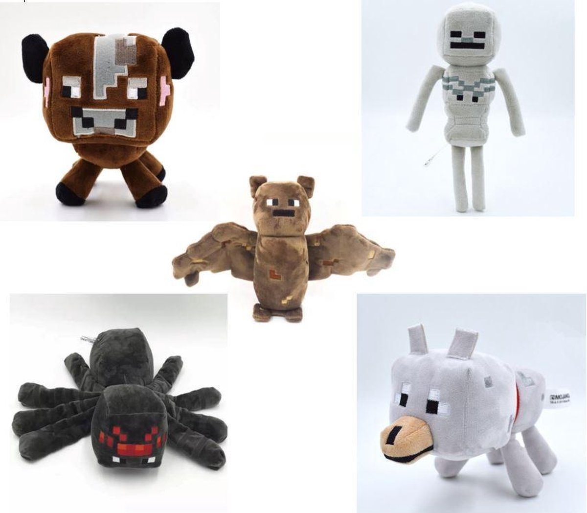 MINECRAFT PLUCHE KNUFFEL SET VAN 5 FIGUREN | bol.com
