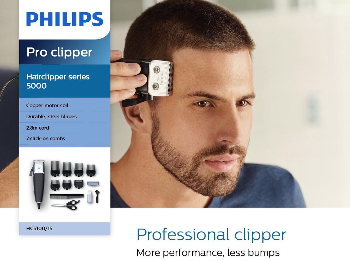 Philips Pro Clipper Tondeuse Series 5000 HC5100/15 - Scheer-, knip- en ...