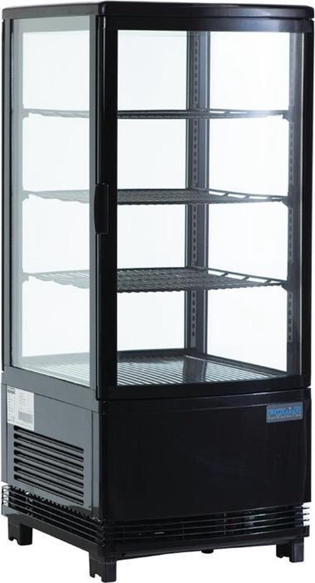 Polar C-serie Koelvitrine - Zwart - 3 Verstelbare Roosters - 68 Liter | bol.com