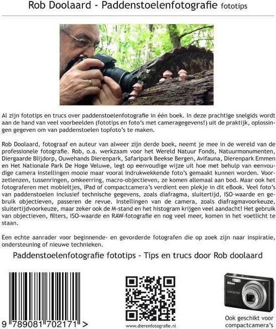 Paddenstoelenfotografie fototips | 9789081702171 | Rob Doolaard | Boeken | bol
