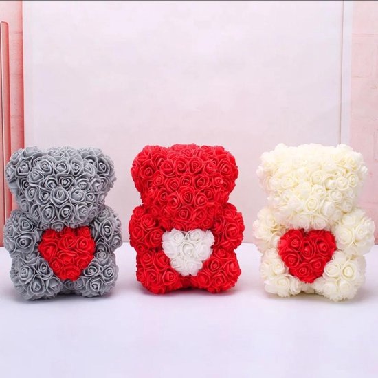 Roosbeer| Rosebear |Teddy Beer - Rozen | Roos | Bloemen | Verjaardagscadeau | Huwelijk... | bol