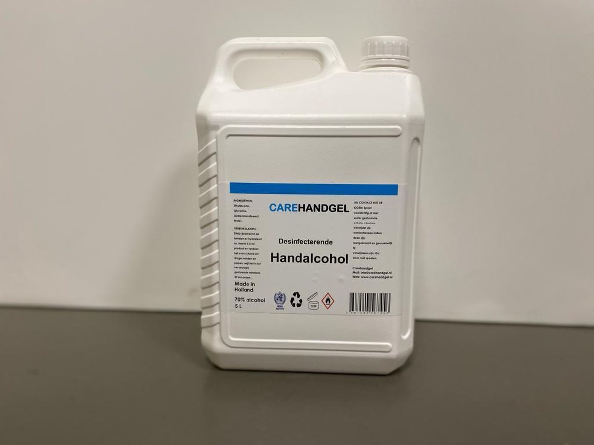 KERSTKORTING! Desinfecterende Handalcohol 70% alcohol - 5 liter ...