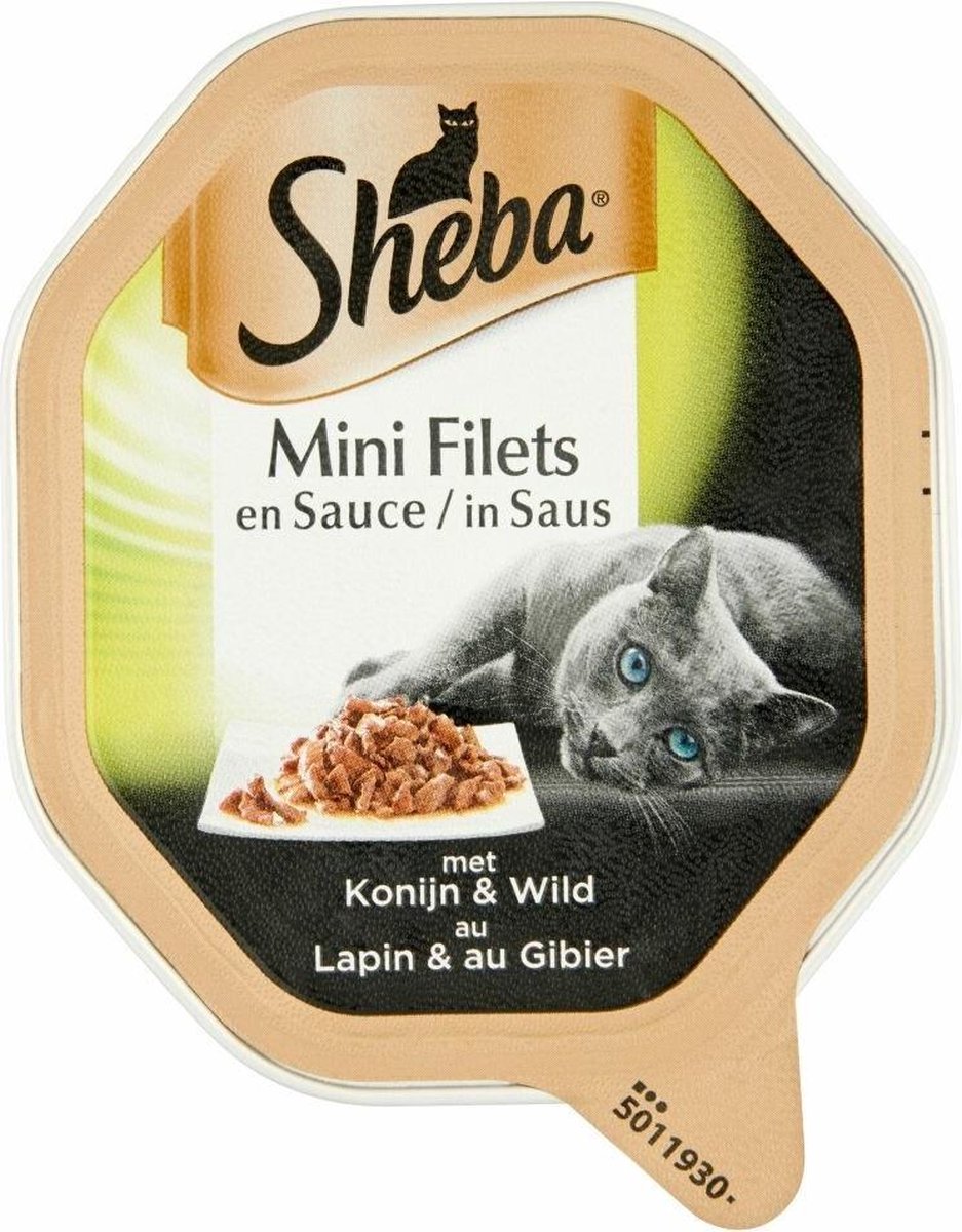 Sheba Mini Filets in Saus Katten Natvoer - Konijn & Wild - 22 x 85 gr ...
