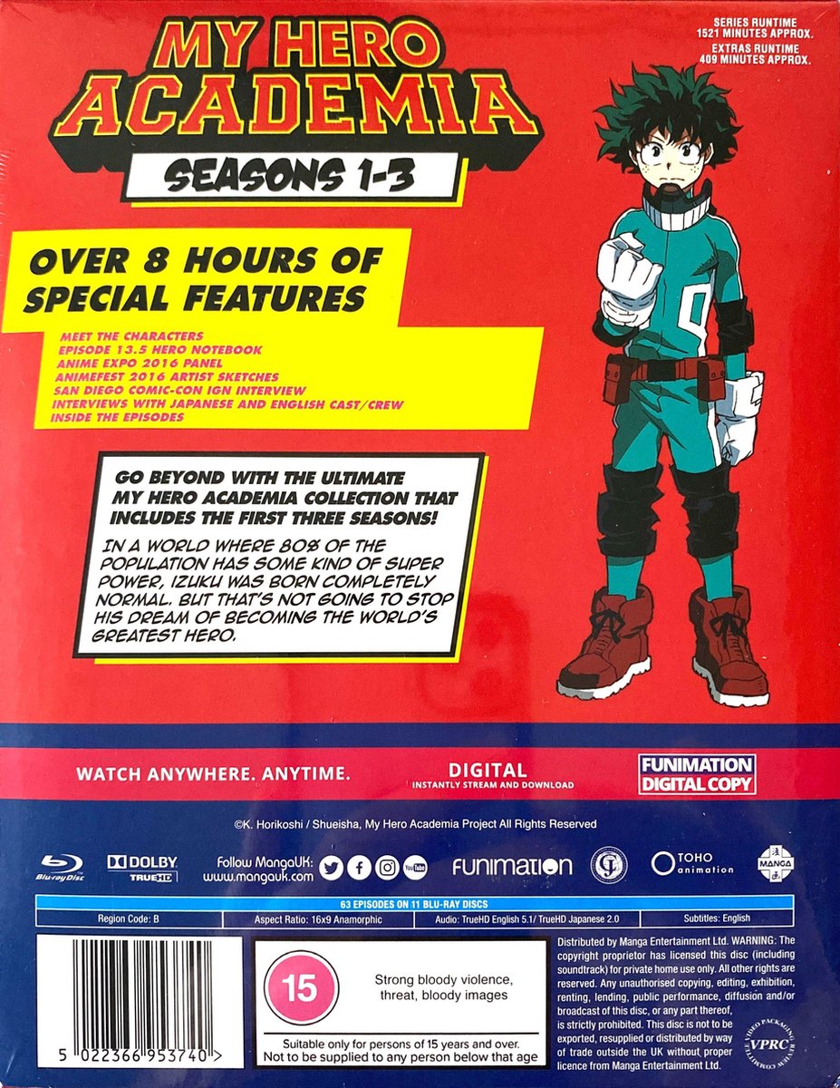 My Hero Academia: Collection Box Seasons 1-3 [Blu-ray] (Blu-ray) | Dvd ...