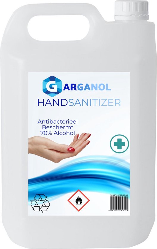 Garganol | Desinfecterende Vloeibare Handalcohol 70% 5 liter | Handgel ...