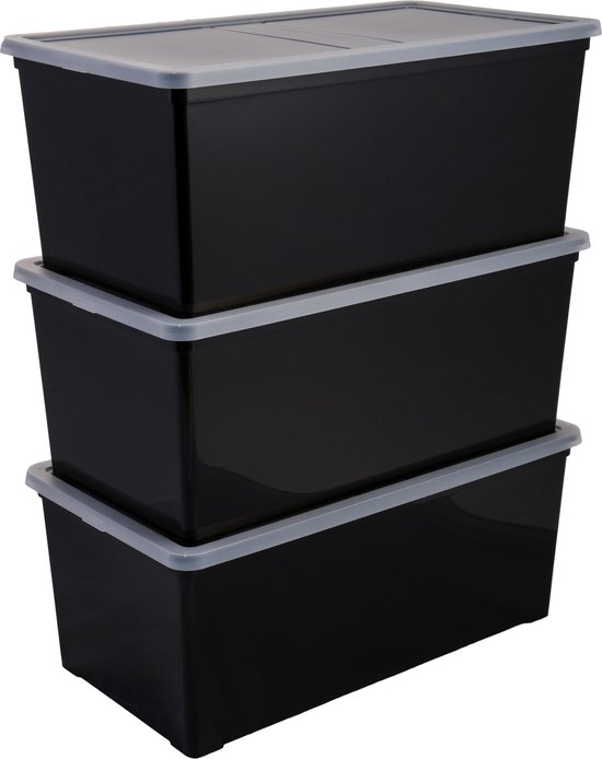 IRIS New Cristal Rollerbox - Opbergbox - 70L - Kunststof - Zwart ...