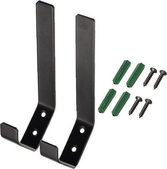 Helm Houder Haak Set - 2 Stuks - Maat 12cm - Wandbevestiging - RVS ...