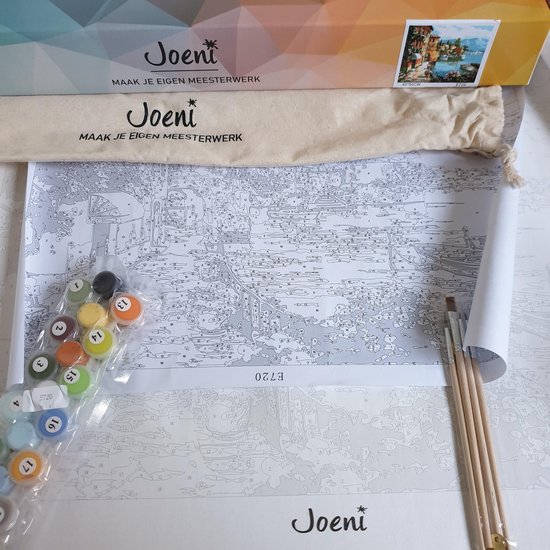Joeni® Schilderen Op Nummer - 40x50 cm - Italiaanse Kust - Volwassenen ...