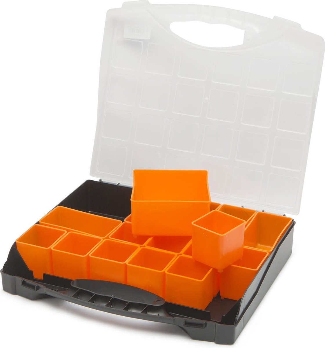 HANDY - Sorteerdoos met uitneembare vakjes - Opbergbox Transparant ...
