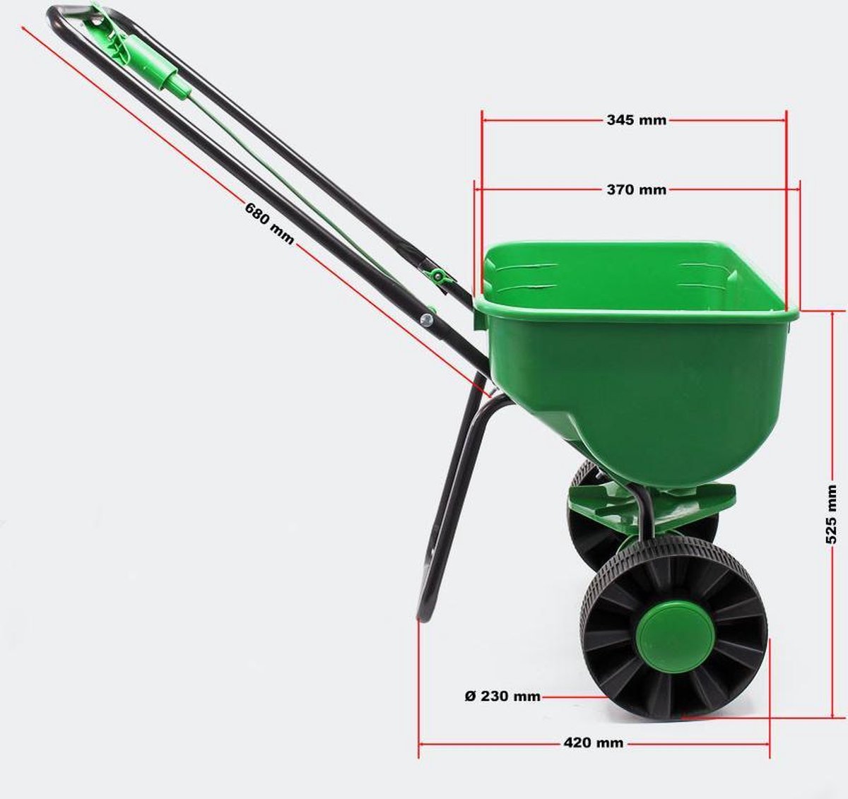 Strooier 25kg met kunststof banden voor kunstmest, zaden, kalk of ...