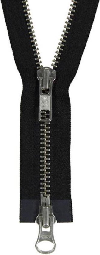 Ykk Rits, Dubbel Deelbaar, Zwart, Nikkeltandjes, 70 cm, per stuk. | bol