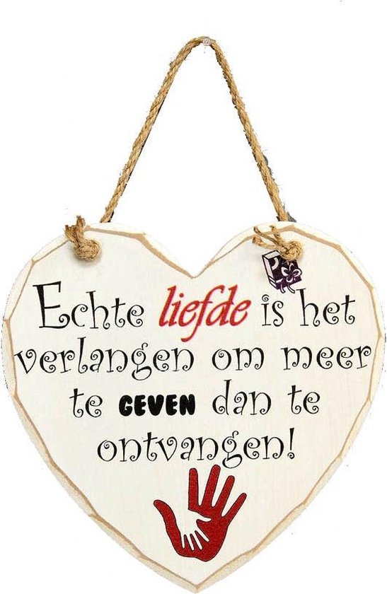 Muur wijsheid Hart Echte liefde is... | bol.com