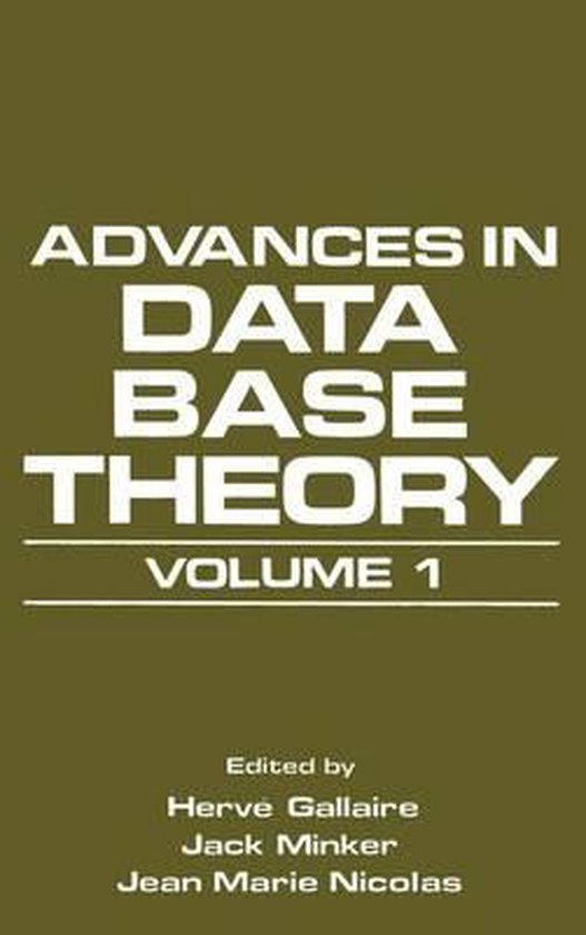 Advances in Data Base Theory | 9780306406294 | Hervae Gallaire | Boeken | bol