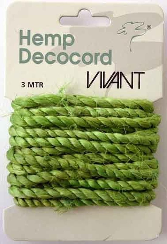 Hemp Decocord - Vivant - Groen - 15Meter x 5mm | bol.com