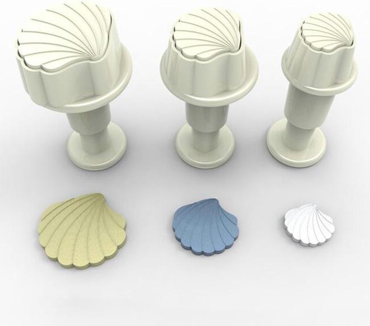 Dekofee Mini Uitstekers Schelpjes set/3 | bol