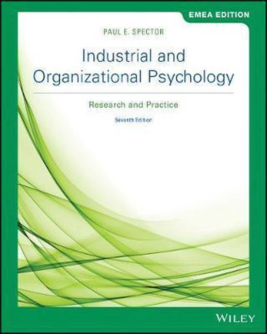 Industrial and Organizational Psychology, Paul E. Spector | 9781119586203 | Boeken | bol