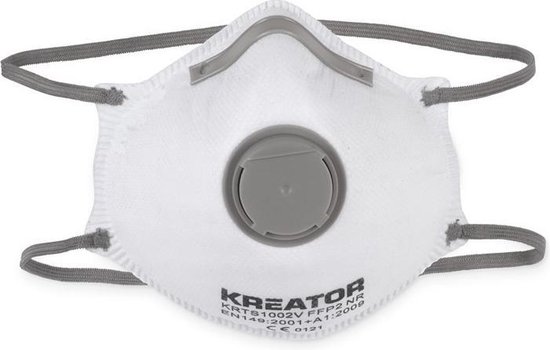 Kreator KRTS1002V Stofmasker met uitademventiel FFP2 | 2x stofkap | bol.com