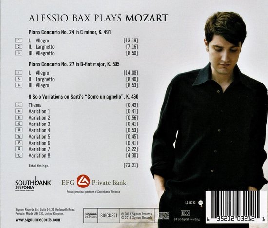 Mozart - Piano Concertos 24/27, Alessio Bax | CD (album) | Muziek | bol.com