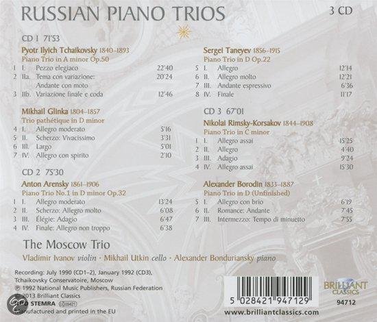Russian Piano Trios, The Moscow Trio | Muziek | bol